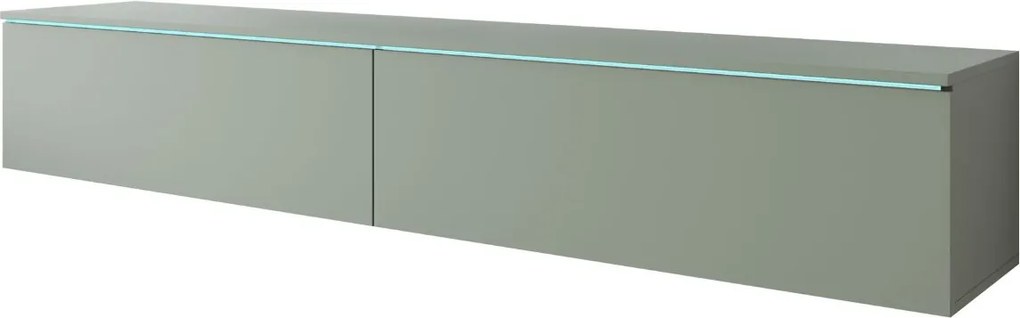TV stolek LED mlhavě zelená Lowboard 180