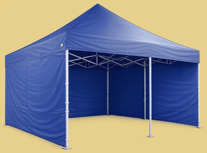 Rozkládací stan 5×5 m – hliníkový hexagon profi, Modrá
