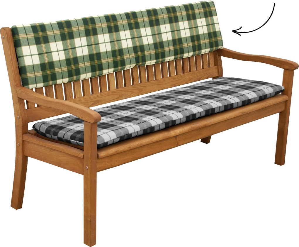 Doppler Opěrka pro 2-místnou lavici polstr na dvoumístnou lavici 110x30x6 cm