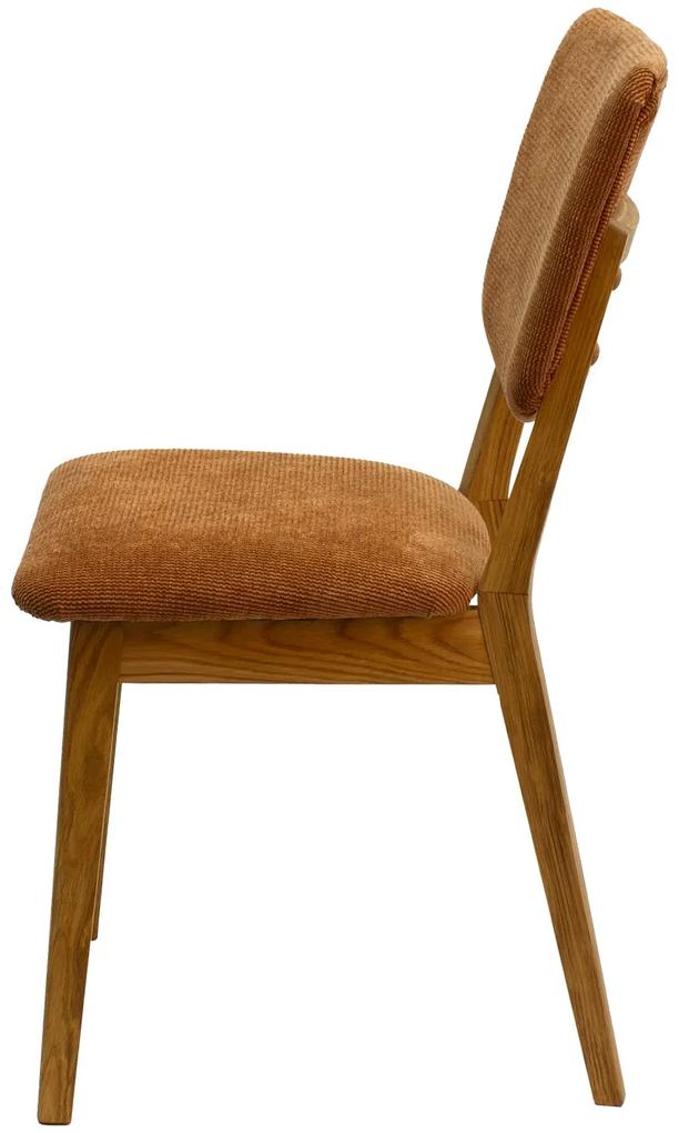 Bradop Židle čalouněná GISELA dubová Z221 | Látka: 163 - Diosa-163,Provedení: P - Přírodní
