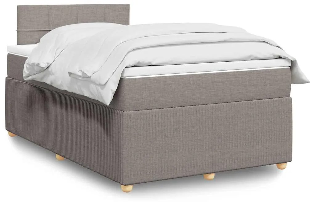 Box spring postel s matrací taupe 120x200 cm textil 3289727