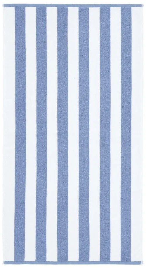 Modro-bílá bavlněná osuška 90x140 cm Stripe Jacquard – Bianca