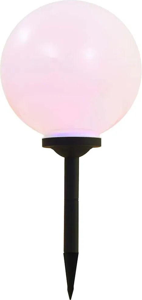 Zahradní solární lampy 4 ks LED kulovité 30 cm RGB 277127
