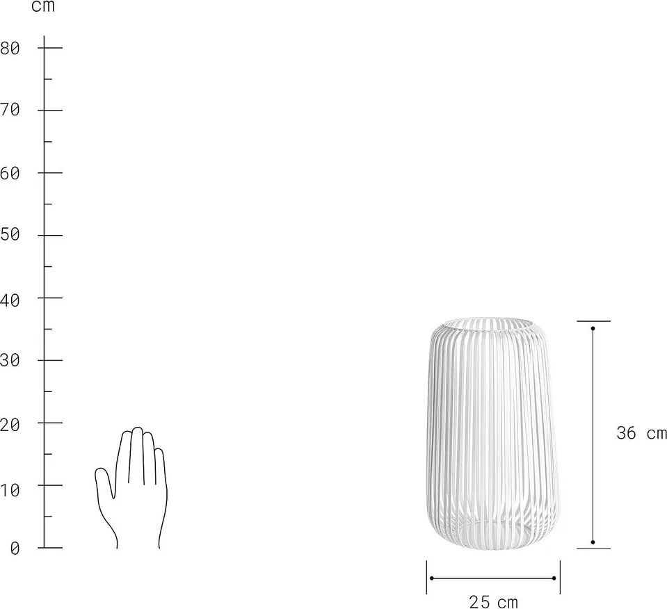 COCOON Lucerna 36 cm - bílá