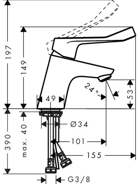 Hansgrohe Focus umyvadlová baterie 70  31914000