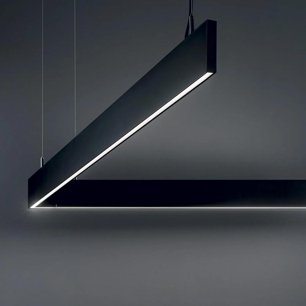 LED Závěsné lineární svítidlo Ideal Lux Linus sp, P20 4000K 120cm Barva: Černá