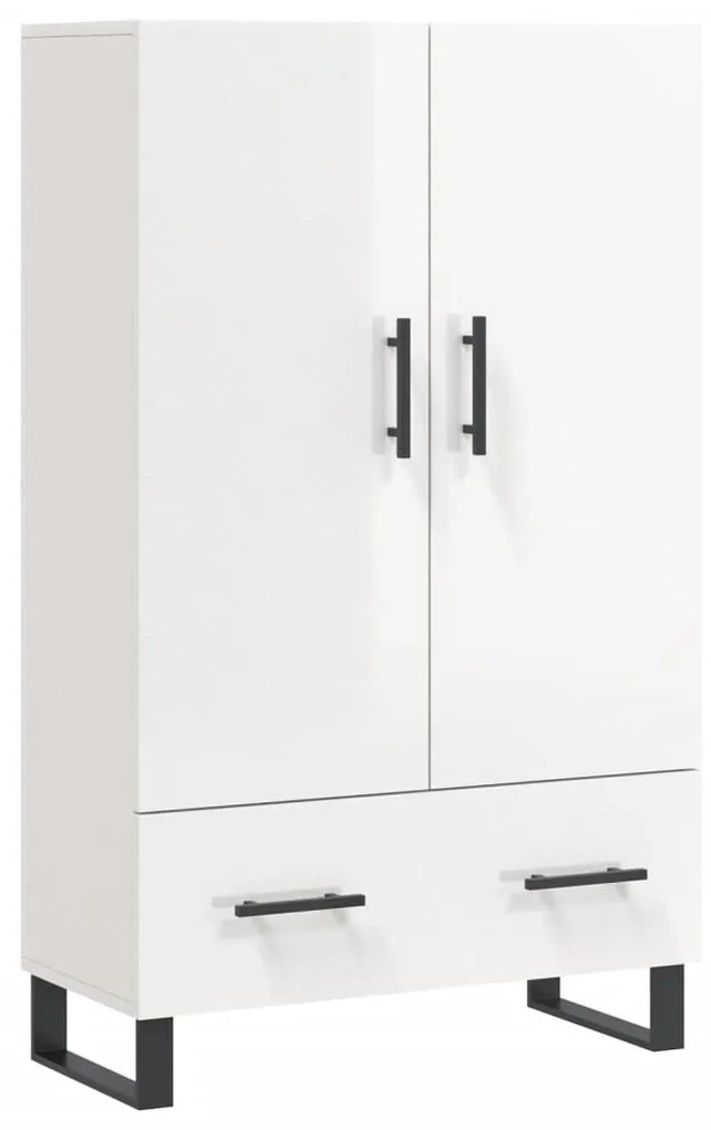 vidaXL Skříň highboard lesklá bílá 69,5 x 31 x 115 cm kompozitní dřevo