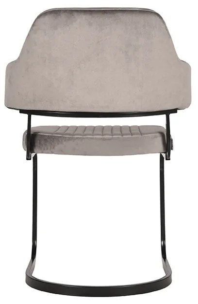 LABEL51 jídelní židle OTTA šedá samet Color: Grey UK-30.126