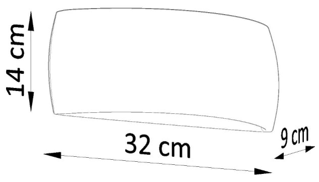 PONTUS Nástěnné keramické světlo, černá SL.0876 - Sollux