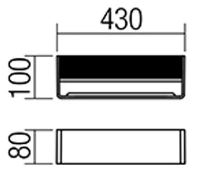 Redo 01-1343 nástěnné LED svítidlo Duel matně bílé, 12,5W, 3000K, 43cm