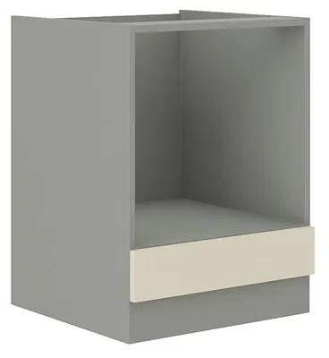 Skříňka pro troubu Multiline 60 DG BB, Barva: šedá / bílý lesk