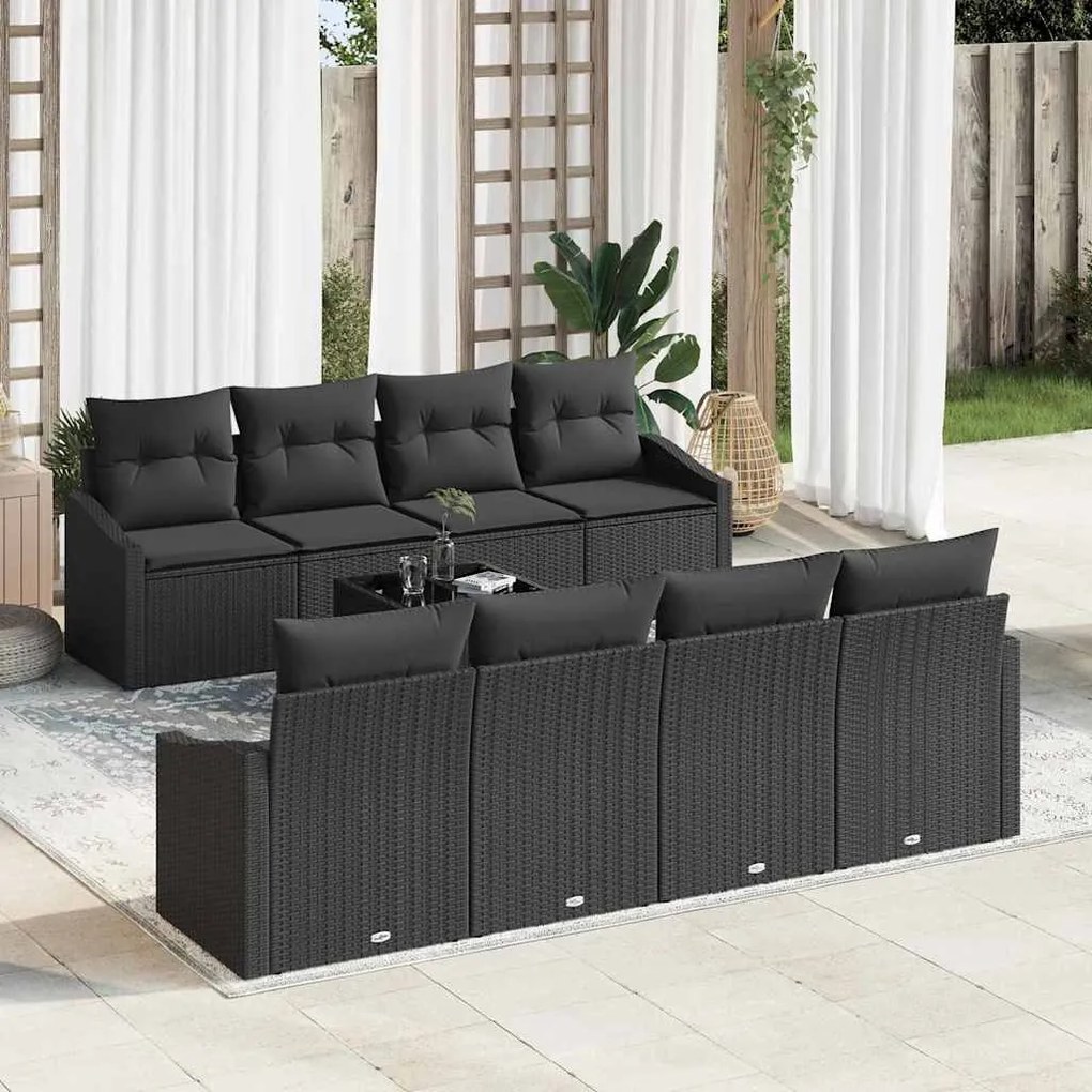 Set pohovek 7 ks Černá polyratan 3355322