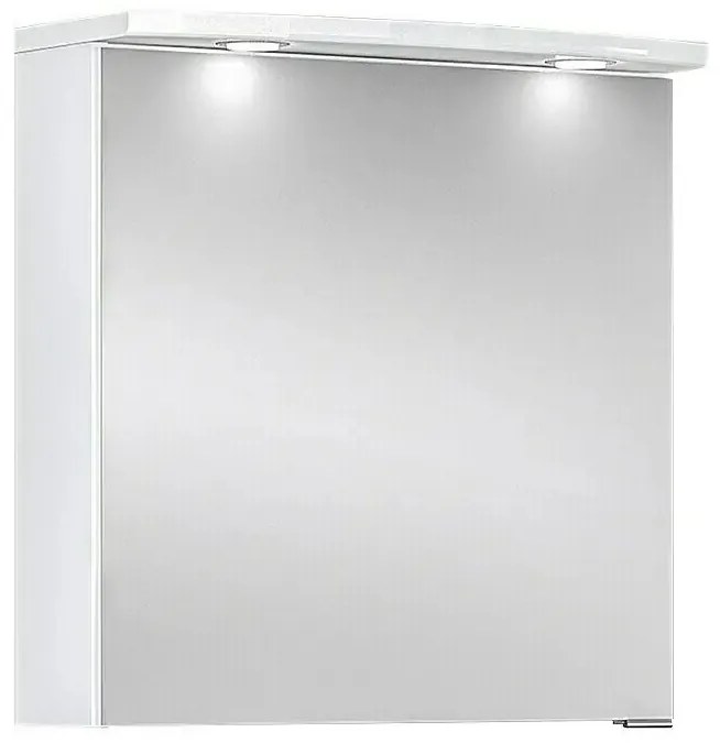 Camargue Orion Zrcadlová skříňka s LED osvětlením, 60 × 67,2 × 26,5 cm, bílá
