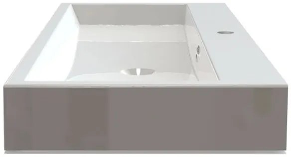 Sapho, ORINOKO umyvadlo 100x42cm, litý mramor, bílá, OR100