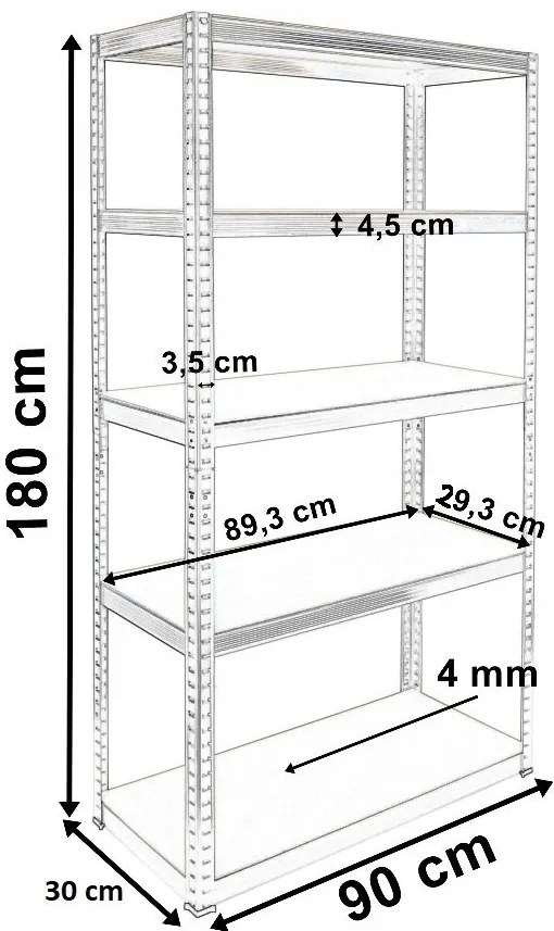 Regál skladovací G9030 MDF