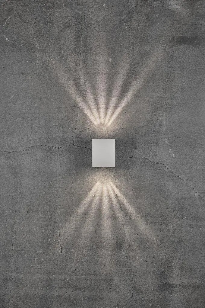 NOR 49711001 Venkovní nástěnné svítidlo Canto Kubi 2 2x6W LED bílá čirá - NORDLUX