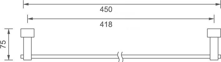 Novaservis - Držák ručníků 450 mm Titania Anet chrom, 66327,0