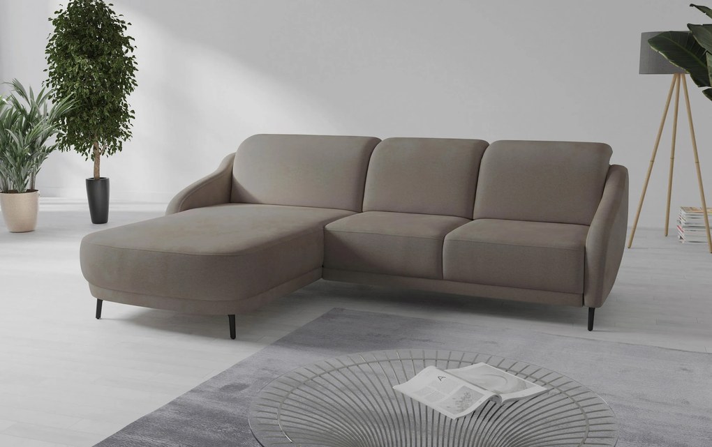 XXXLutz ROHOVÁ SEDAČKA, textil, barvy lískového ořechu Sit & More - Sedací soupravy - 000144024134