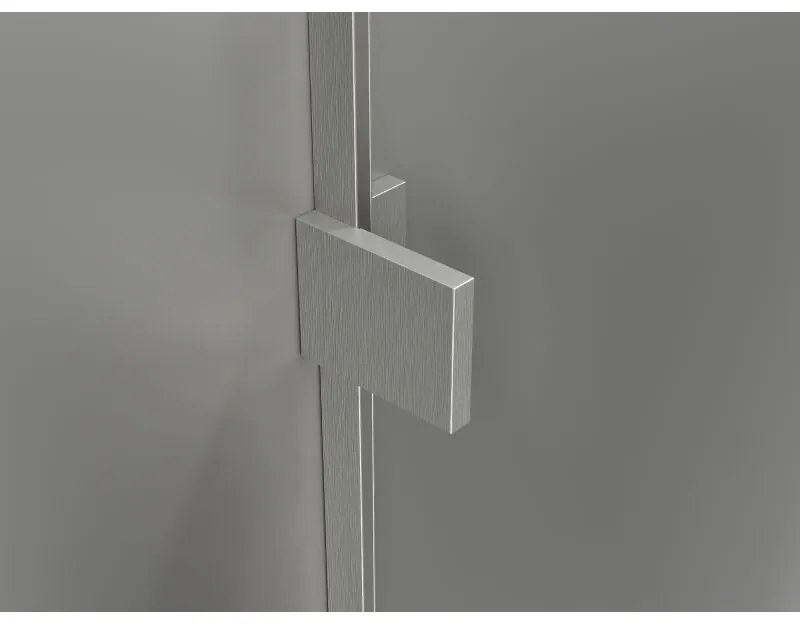 Mexen Lunar L sprchová stěna levá 70 x 200 cm, 8mm čiré sklo, broušená ocel, 830L-070-000-97-00-L