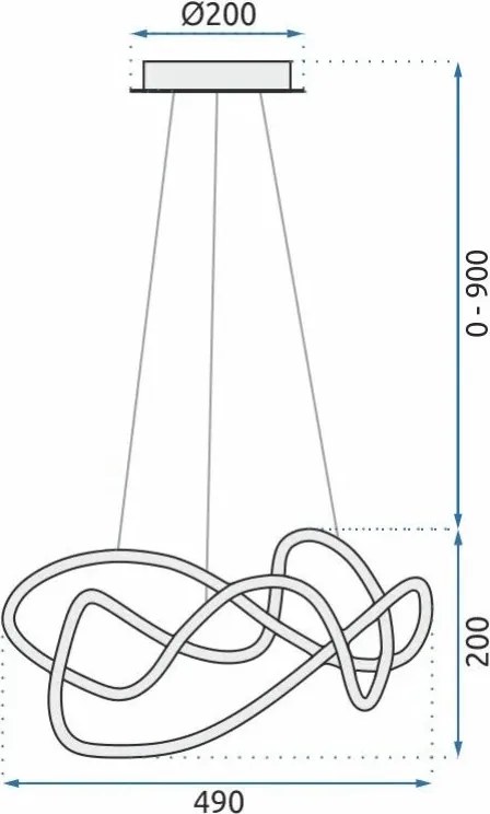 Toolight - LED stropní svítidlo APP821-CP + dálkové ovládání, zlatá, OSW-06882