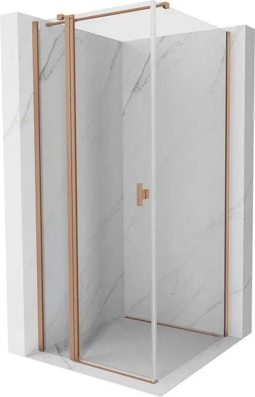 Mexen Mist T, sprchový kout s křídlovými dveřmi, 120 x 120 cm, 8mm čiré sklo, měděný profil, 8A4T-120-120-65-00