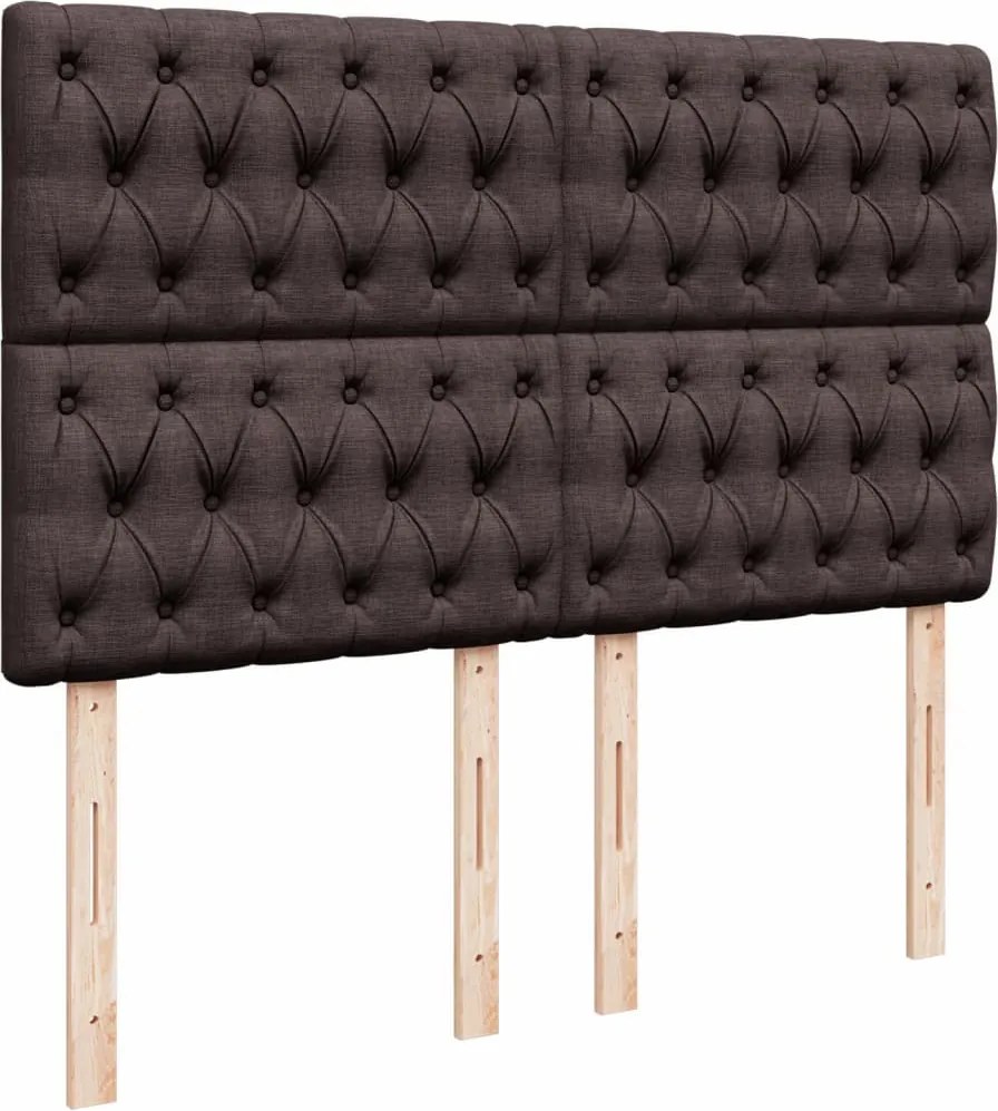 Box spring postel s matrací tmavě hnědá 140x200 cm textil 3292821