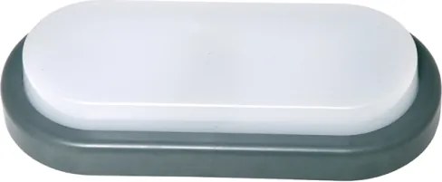LED svítidlo Ecolite OVAL 18W/1300lm 4000K IP54 šedý LED-BL18W-SED