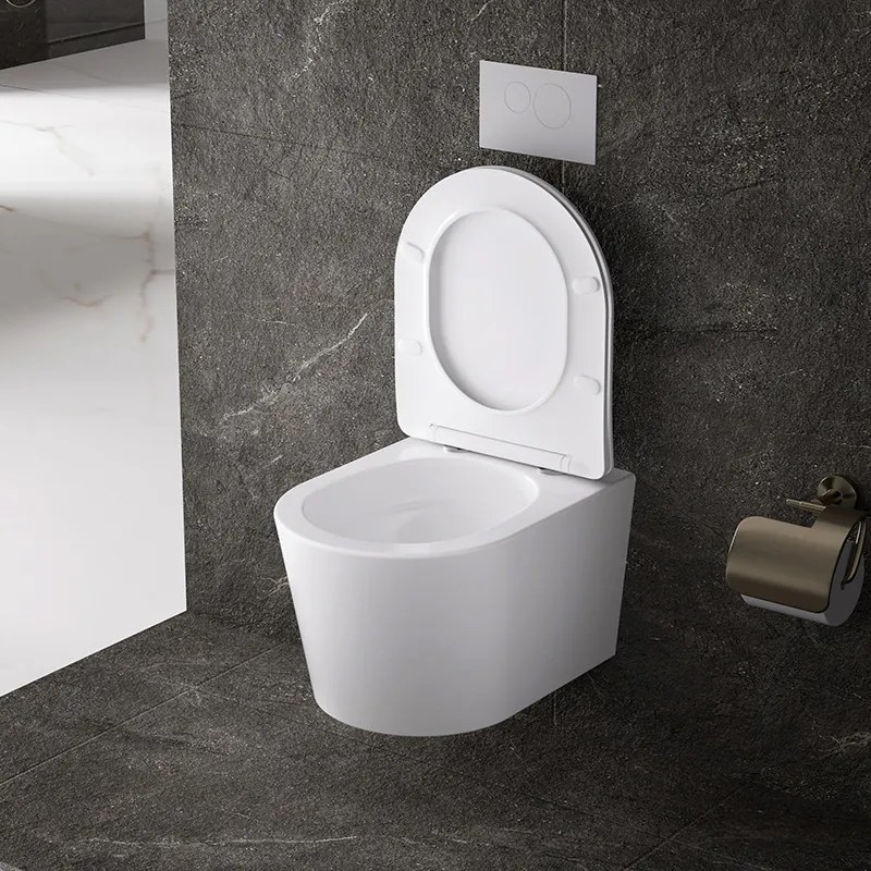 BPS-koupelny Závěsná WC mísa se SoftClose sedátkem HYD-4664, bílá
