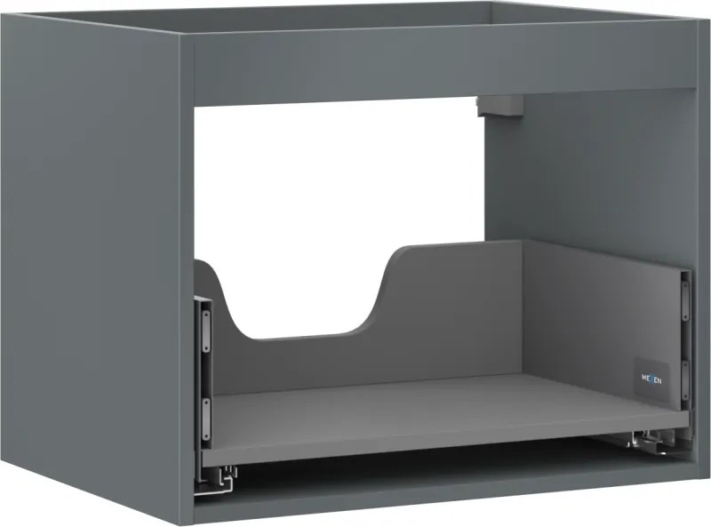 Mexen Box-A, závěsná skříňka 60 cm, 1 zásuvka, grafitová matná, 91AX0-0600-470-1-66
