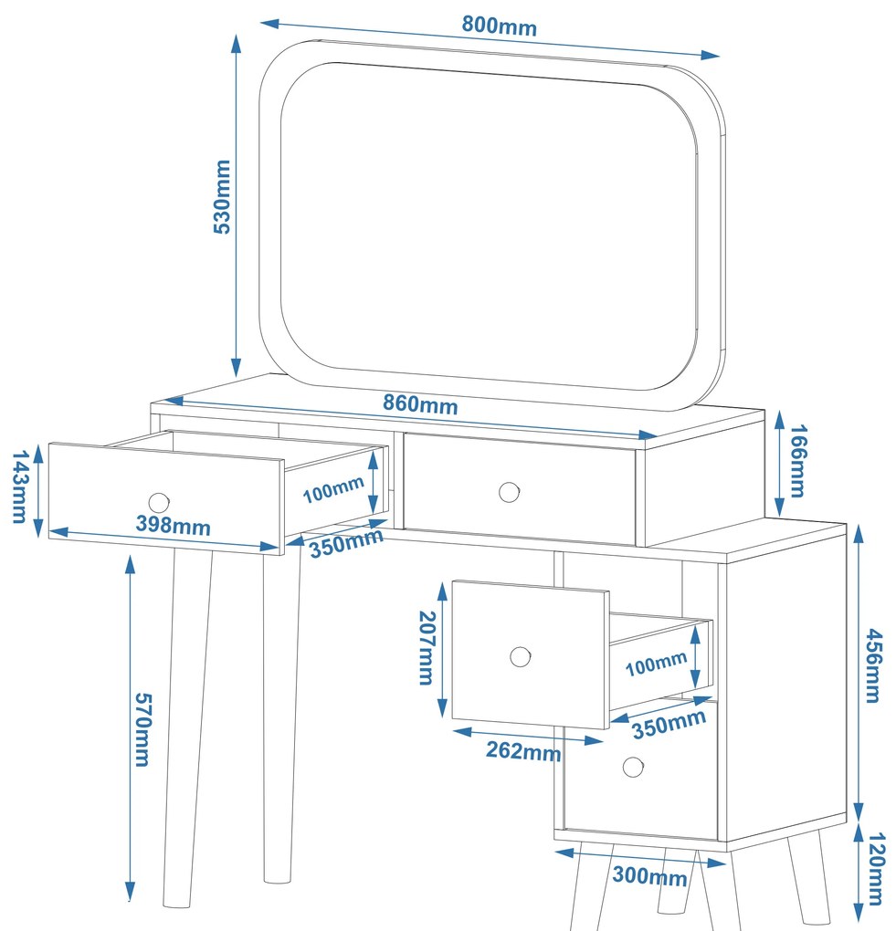 Toaletní stolek DRESS-07