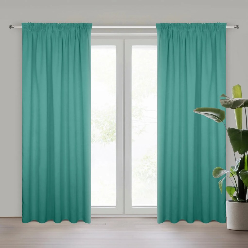 ZATEMŇOVACÍ ZÁVĚS NA PÁSCE PARISA 135X270 CM MENTOLOVÁ