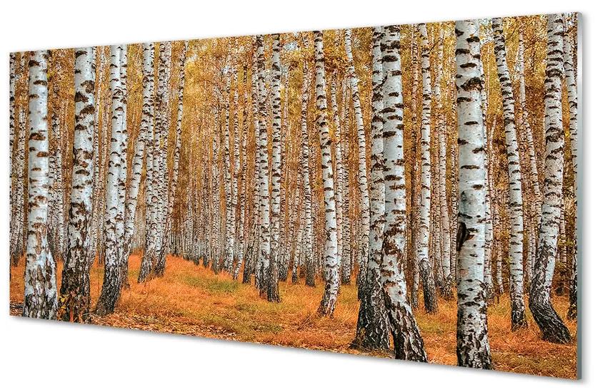 akrylový obraz podzimní stromy 125x50 cm