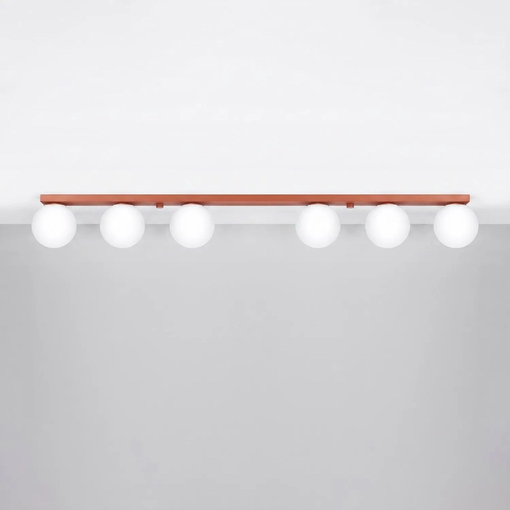 Sollux Lighting Stropní svítidlo YOLI 6 okrově červené