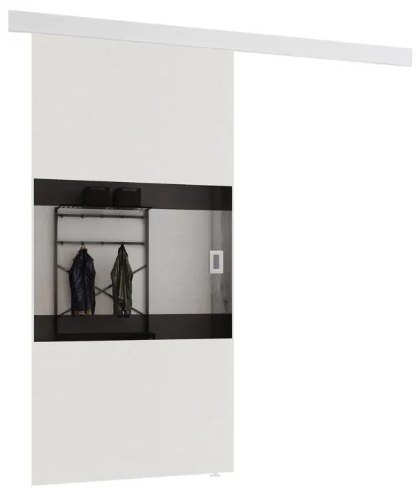 Interiérové ​​posuvné dveře Arturo 90, Barva: bílý / zrcadlo + lacobel