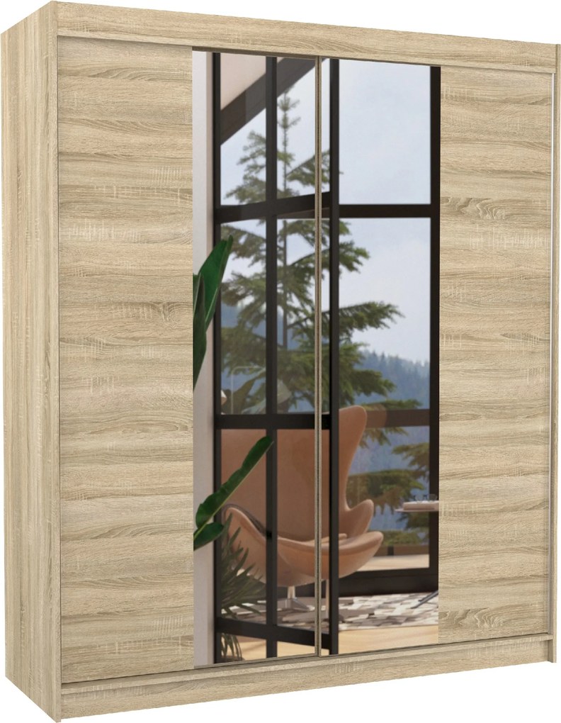 ADRK Furniture Posuvná skříň s zrcadlem BALANCE 180 ADRK-SW-BALA-S-180