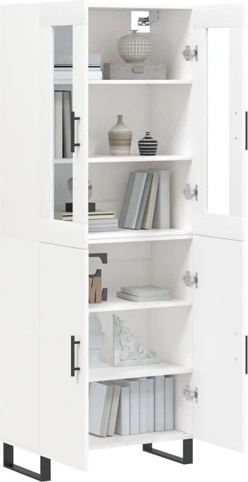 Skříň highboard bílá 69,5 x 34 x 180 cm kompozitní dřevo 3198233