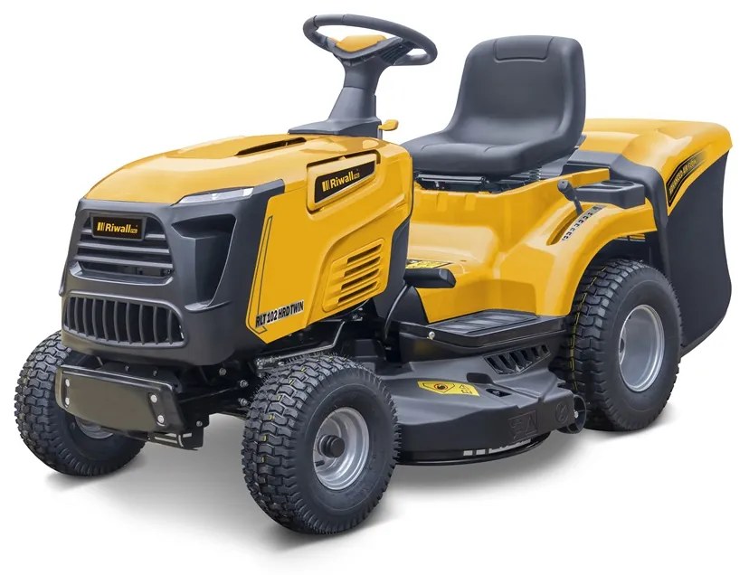 Riwall PRO RLT 102 HRD TWIN dvouválcový travní traktor 102 cm se zadním výhozem a hydrostatickou převodovkou
