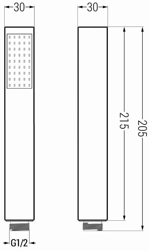 Mexen příslušenství - 1-bodový ruční sprchový set R-77, černá, 785776053-70