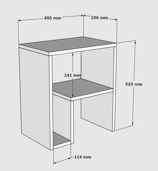 Hanah Home Odkládací stolek Yepa Yan - Anthracite, Antracitová