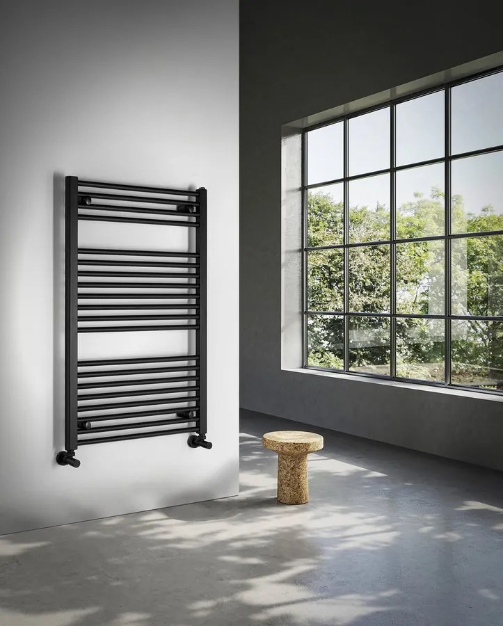Aqualine Aqualine, DIRECT topné těleso s bočním připojením 600x960 mm, černá matná, ILR96B