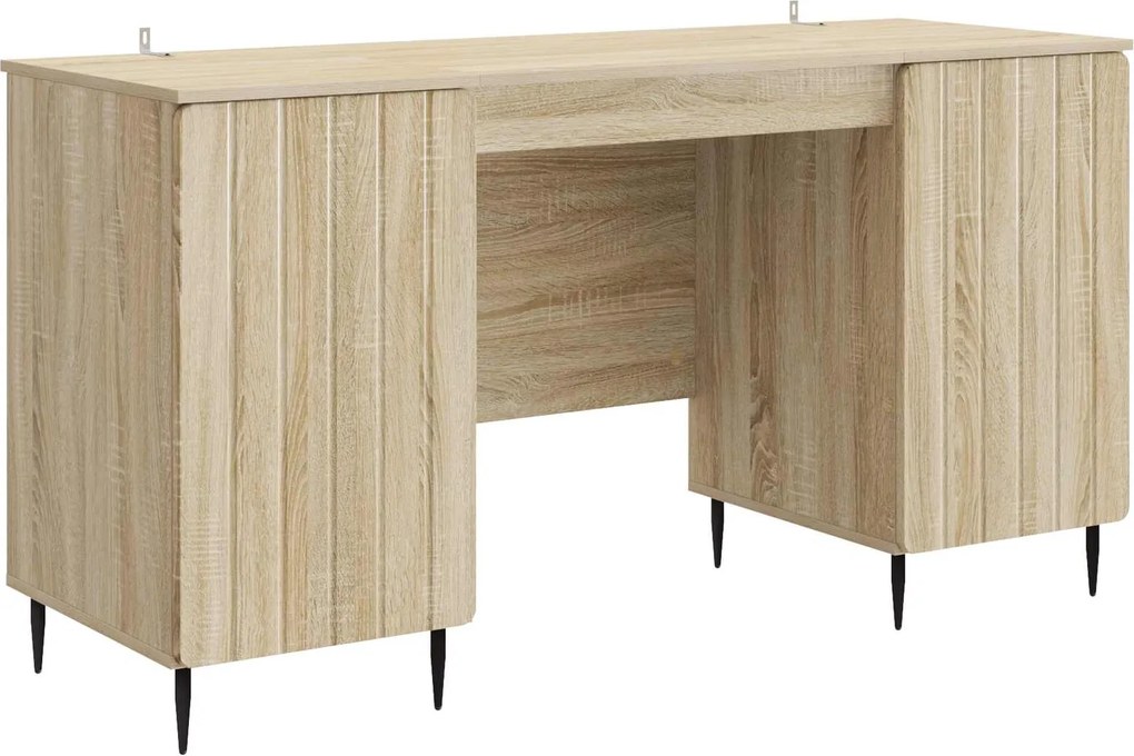 Stůl s policí Dub sonoma 142,5 x 50 x 75 cm Kompozitní dřevo 3414587