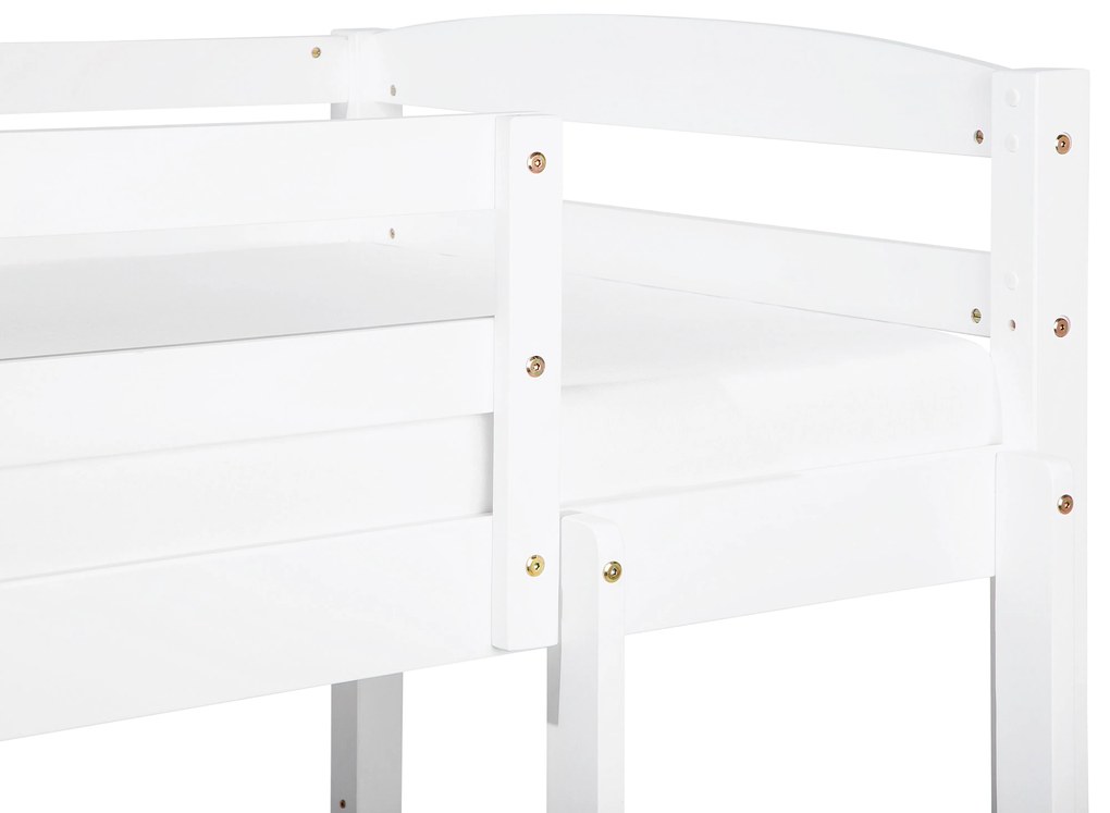 Bílá patrová postel s úložným prostorem 90 x 200 cm REGAT Beliani