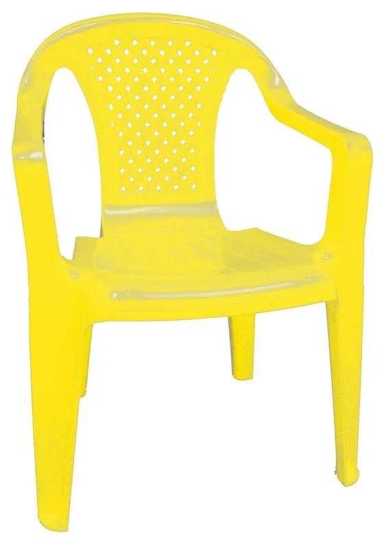Dětská židle, žlutá