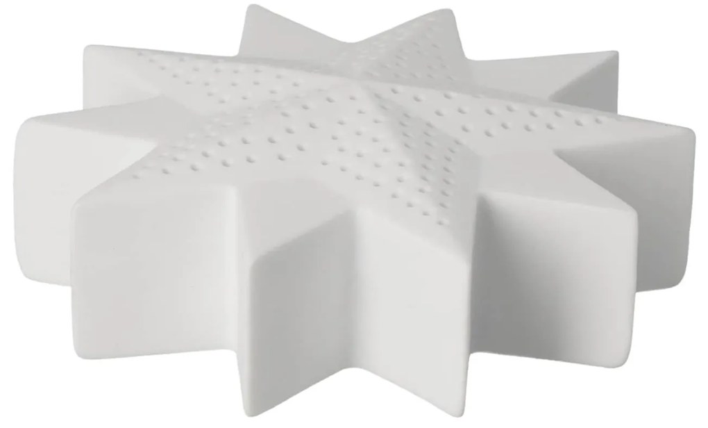räder Vánoční porcelánová LED dekorace Double Star, bílá barva, porcelán