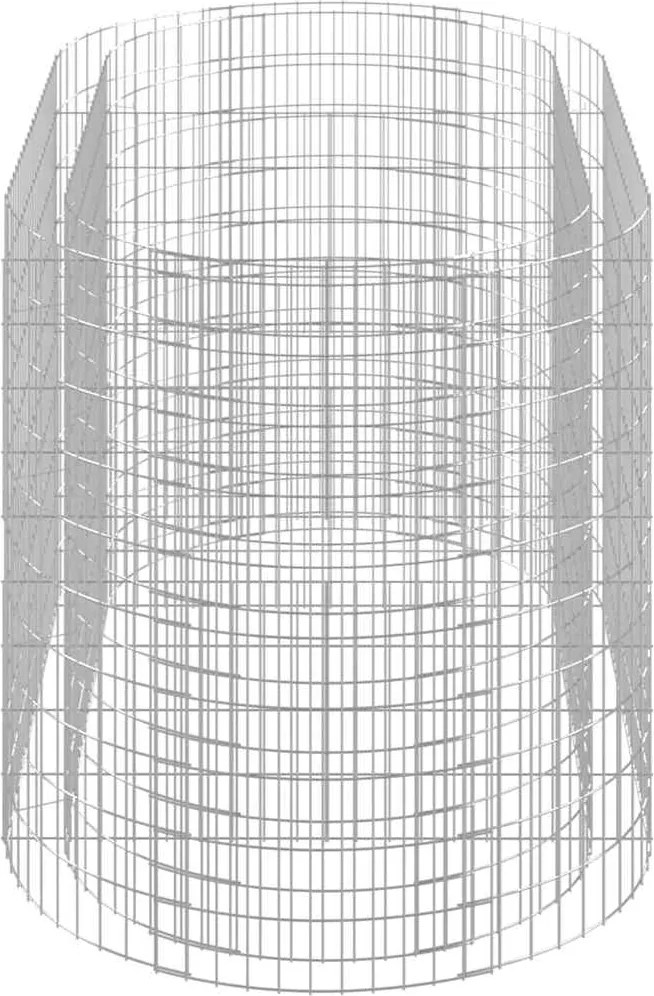 Gabionový vyvýšený záhon pozinkované železo 200 x 100 x 100 cm 152045