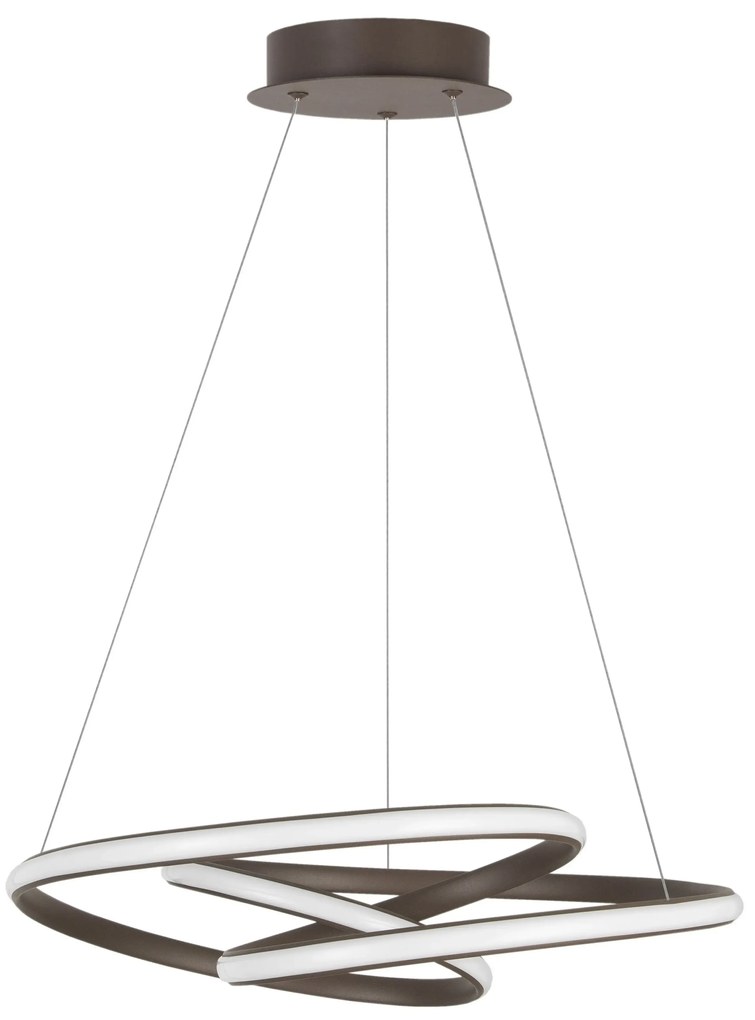 LED lustr Menton 52 Hnědá