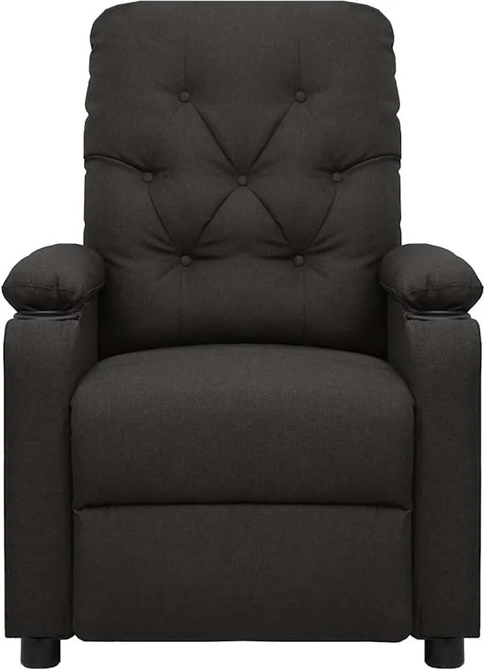 Elektrické masážní křeslo černé textil 3098853