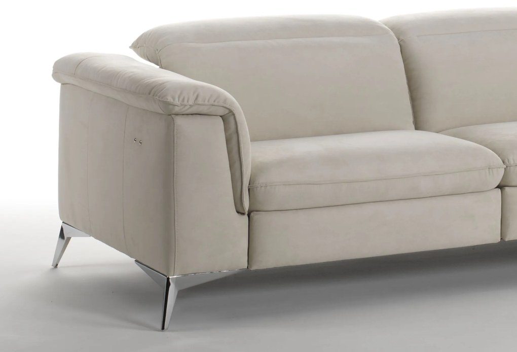 Pregio Italia sofa&relax Rohová sedací souprava SOLUTION Provedení: 2 místná + lehátko, Vzorník látek: tekno fibra 03 milk