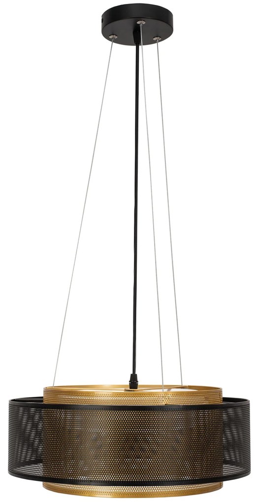 Toolight, LED závěsné stropní svítidlo 40cm APP1000-CP, černá-zlatá, OSW-07551