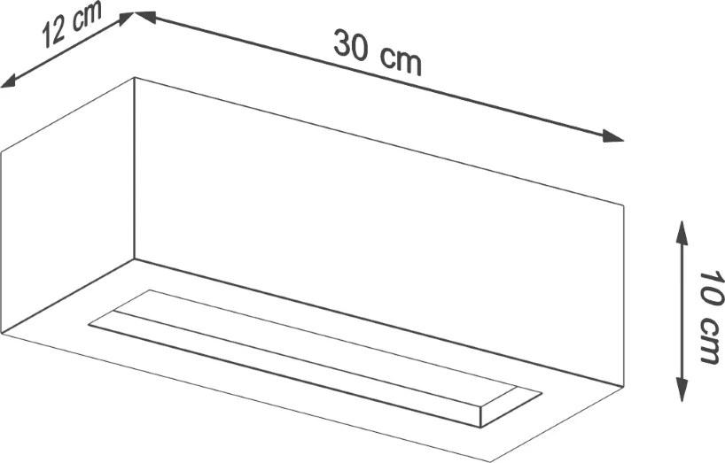 Sollux Lighting Nástěnné svítidlo VEGA 30 beton